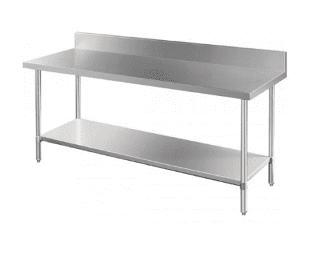 1700mm PLAIN TOP TABLE - STAINLESS STEEL With Mild Steel Legs(No Shelf ...
